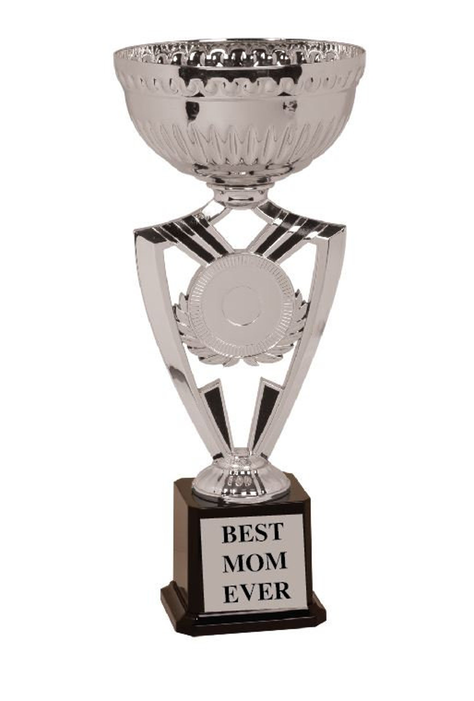 Silver Trophy Best Mom Award Best Dad Trophy Free Lettering - Etsy