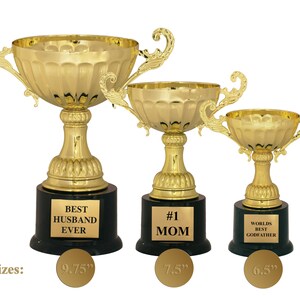 Personalized Trophy Gold Metal Cup Trophy Customized Trophy Award Best ...