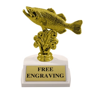 Custom Fish Trophy, Personalized Angler, Fisherman, Free ...