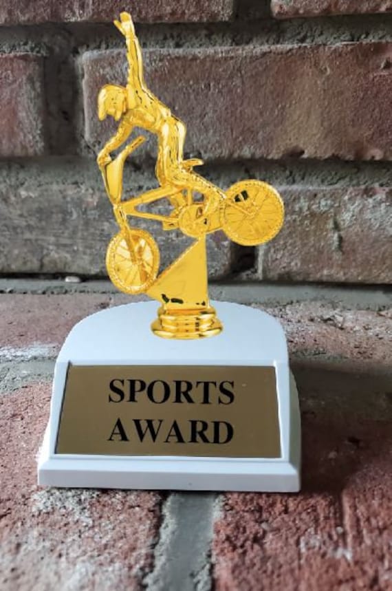 Custom Cycling Trophy Personalized Bicycle Award Best Dad - Etsy