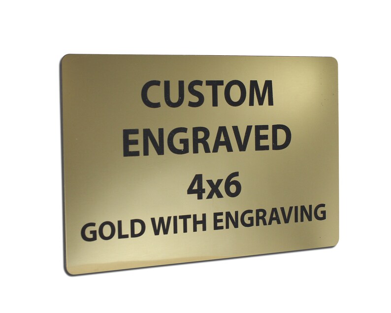 Custom Engraved Plate | 4x6" Plates | Office Door Name Sign | Laser ...