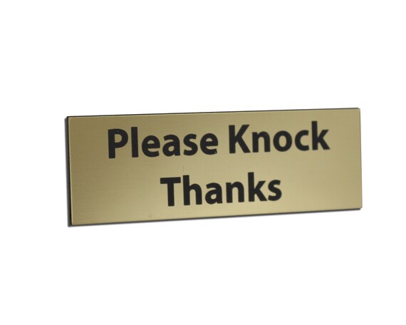 Please Knock Door Sign Please Knock Door Plates Knock Door | Etsy