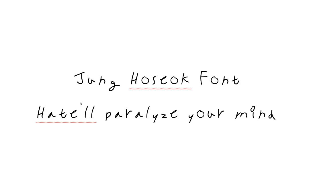 BTS Jung Hoseok j-Hope Handwriting Font Instant Download - Etsy Portugal