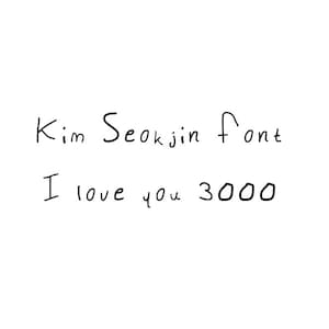 BTS Kim Seokjin Handwriting Font | Instant Download - Etsy