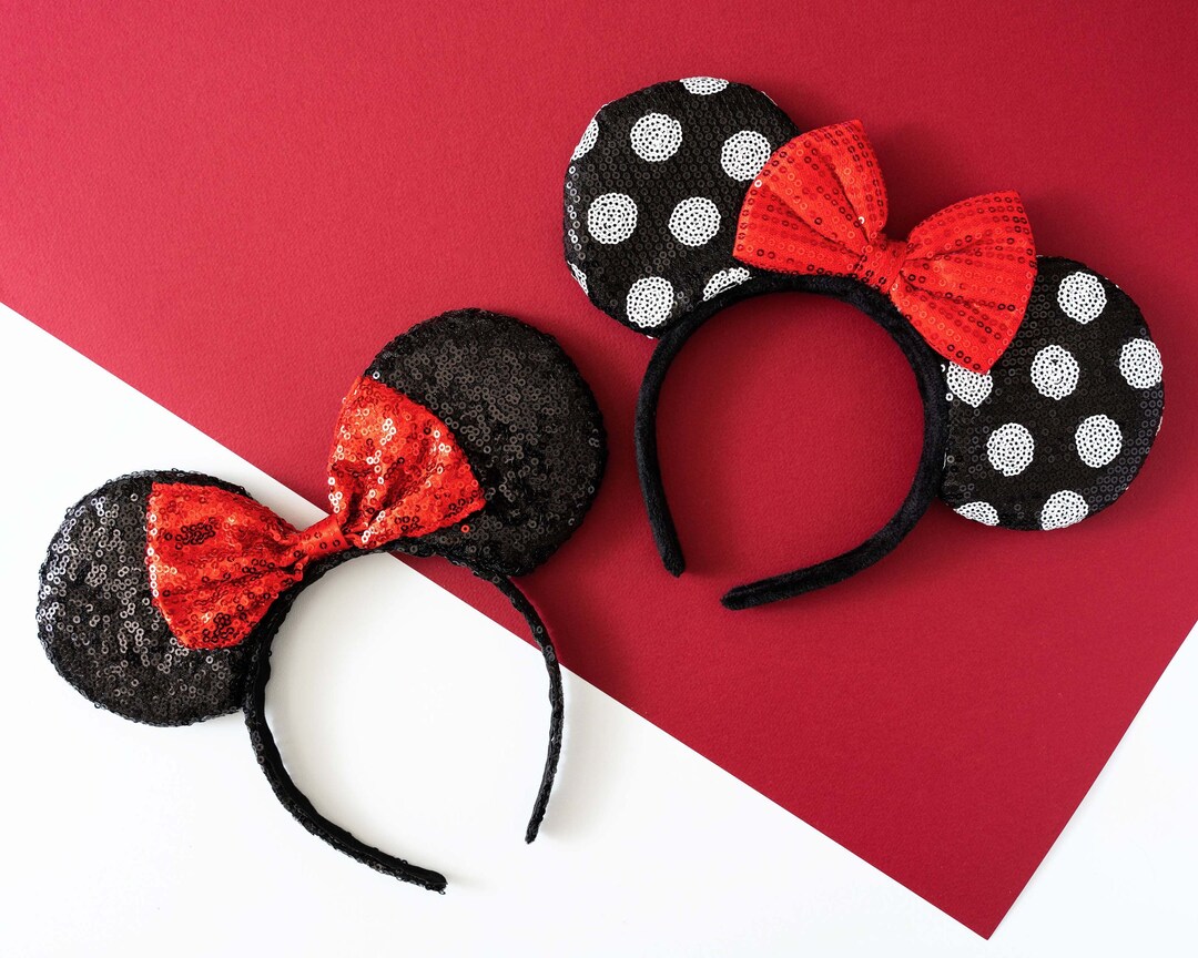 Classic Red Mouse Ears Birthday Gifts for Her Princess Ears Headband ...