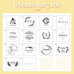 Ring Box for Wedding Ceremony Square Wooden Ring Box - Etsy
