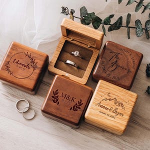 High Quality Wedding Ring Box for Ceremony, Custom Wood Ring Box ...