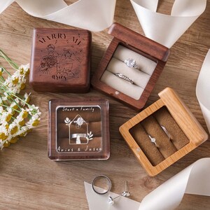 High Quality Wedding Ring Box for Ceremony, Custom Wood Ring Box ...
