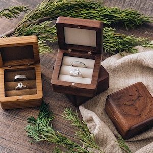 High Quality Wedding Ring Box for Ceremony, Custom Wood Ring Box ...