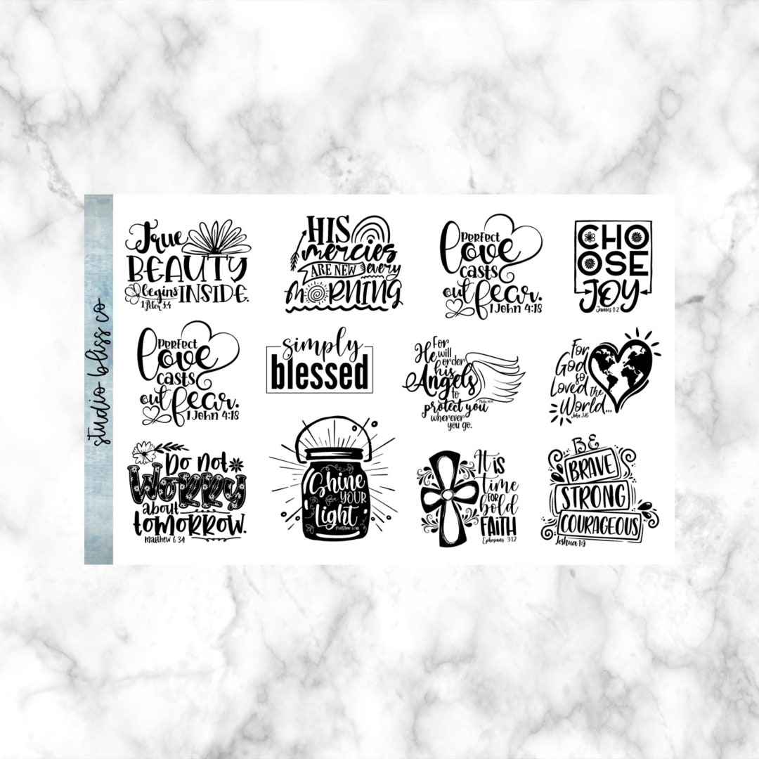 Planner Stickers, Journaling Stickers, Biblical Stickers, Biblical ...