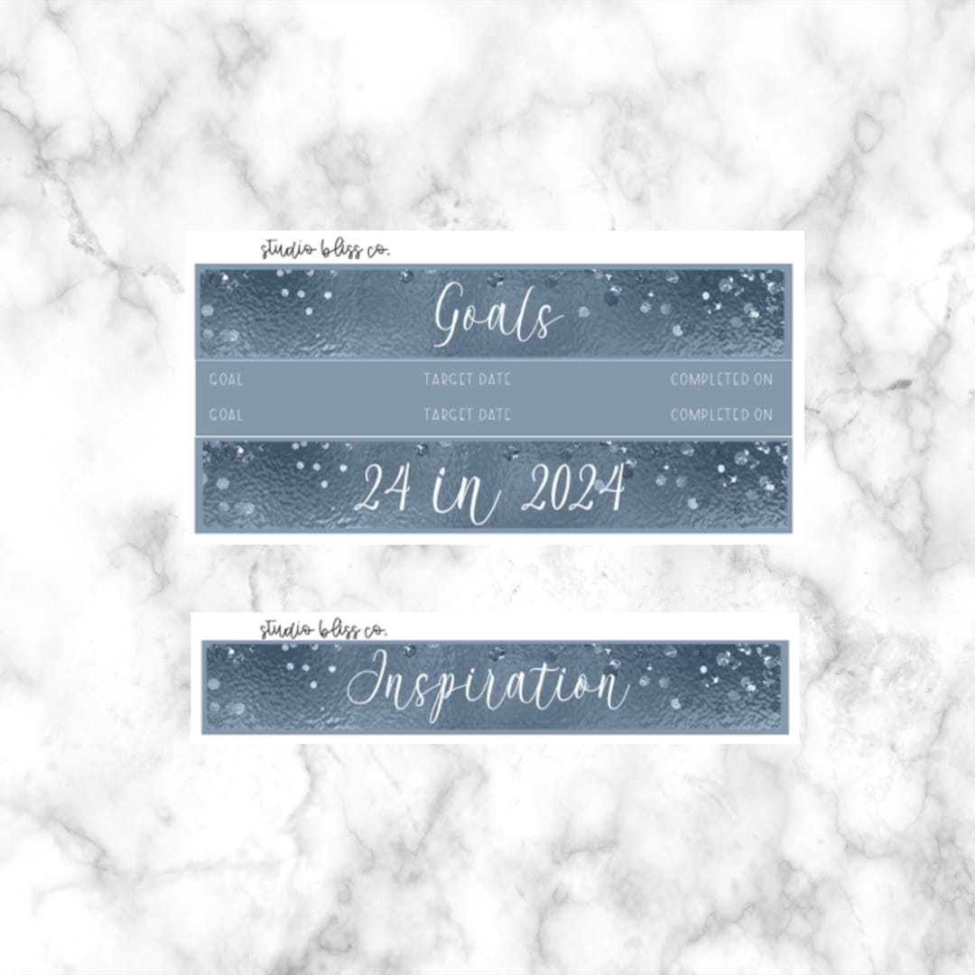 2024 Goals Tracker, 24 in 2024 Tracker, & Inspiration Header - Etsy