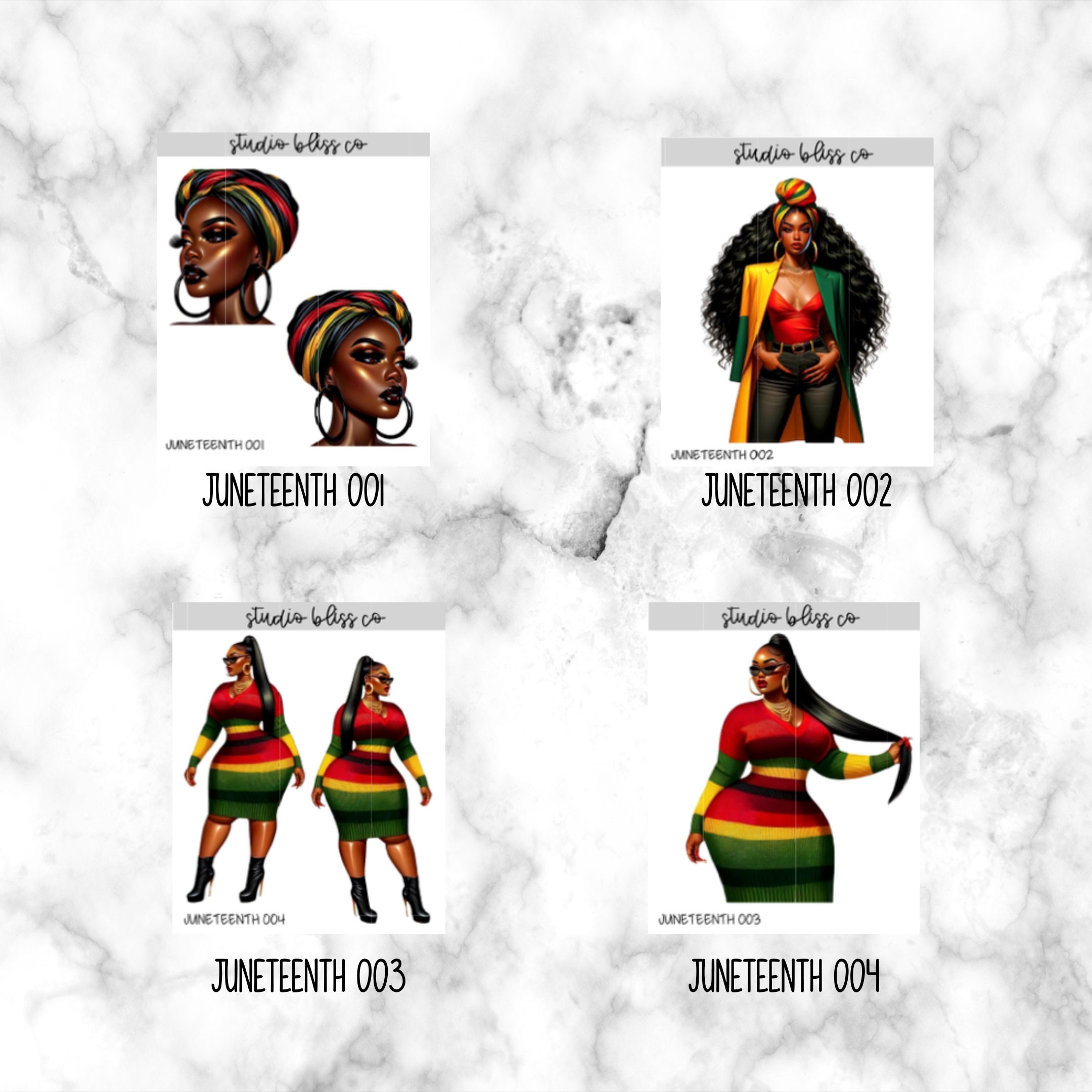 The Elevated Juneteenth Doll Collection | Planner Stickers | Choose ...