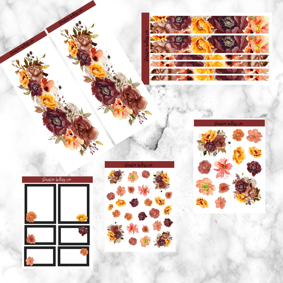 Autumn Botanical Floral Collection - Etsy