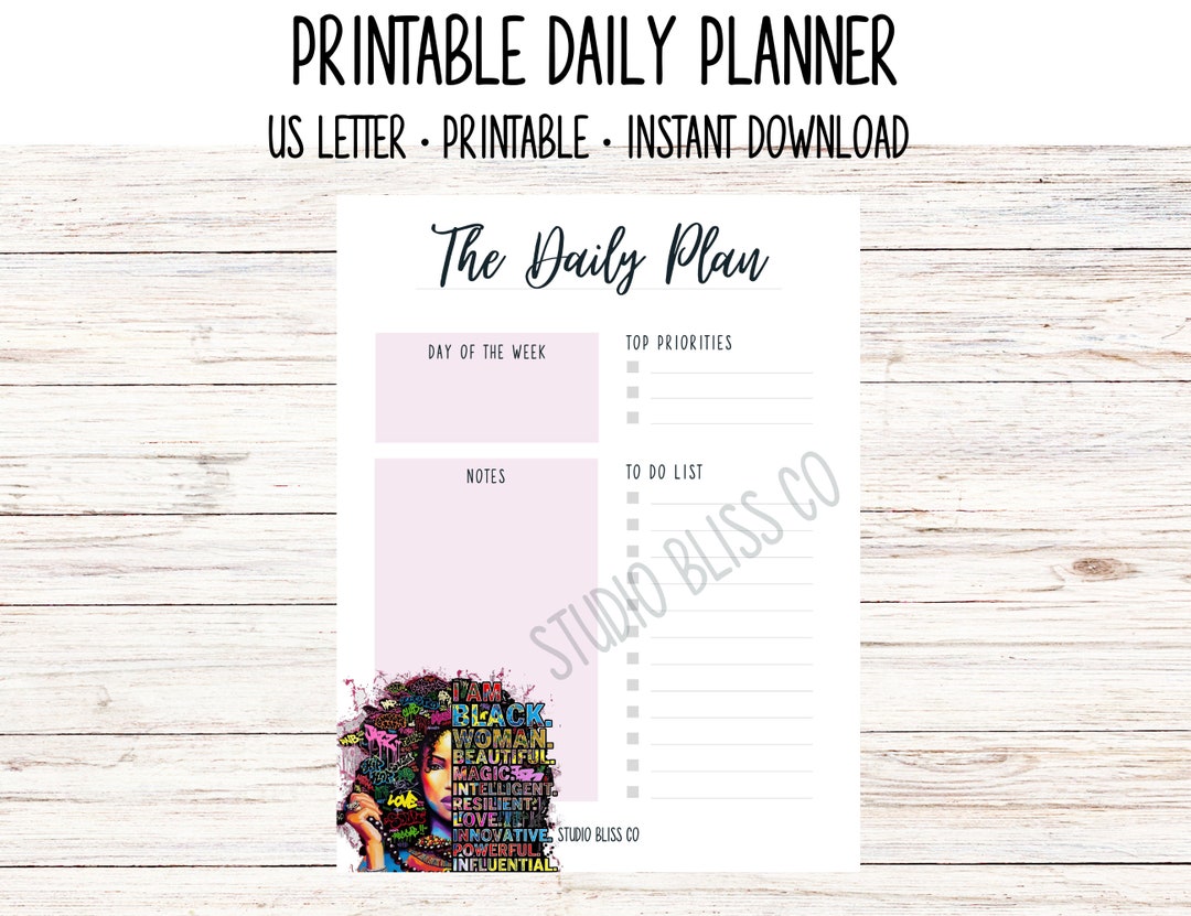 Daily Planner | Printable | Digital Download | Top Priorities | to Do ...