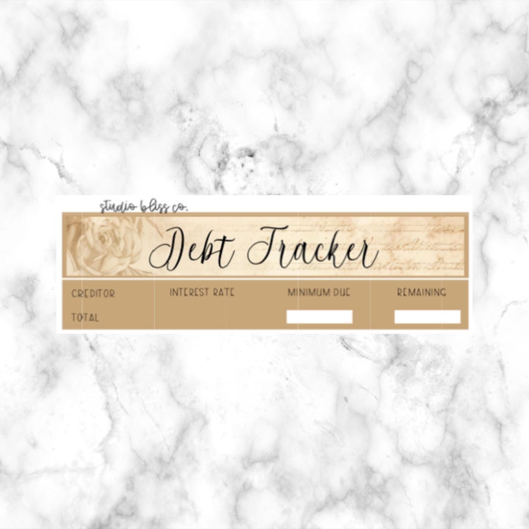 2025 Debt Tracker Budget Stickers - Etsy