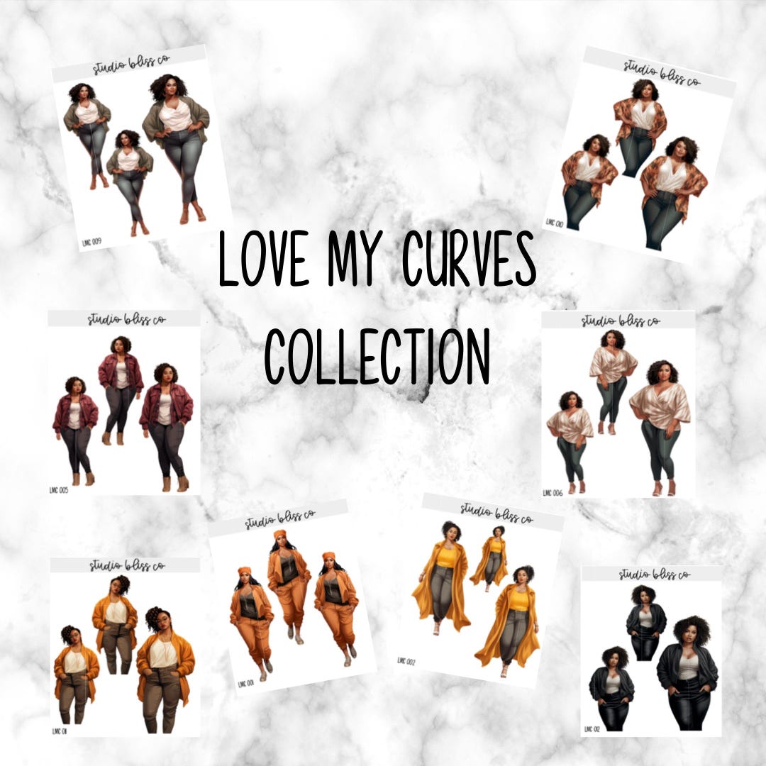 Planner Stickers | Dolls | Bundle & Save | Love My Curves Collection ...