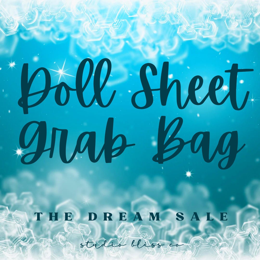 Dream Sale Refresh Doll Sheet Grab Bag Sticker Bundle Mystery Bundle ...
