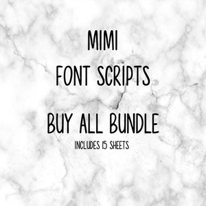Planner Stickers Scripts Mimi Font - Etsy