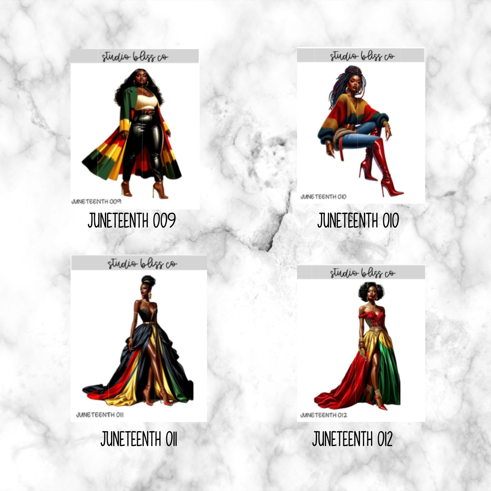 The Elevated Juneteenth Doll Collection | Planner Stickers | Choose ...