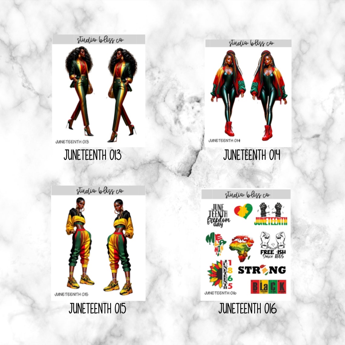 The Elevated Juneteenth Doll Collection | Planner Stickers | Choose ...