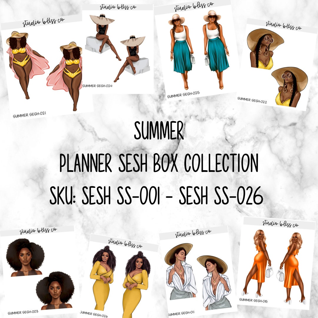 Planner Stickers, Doll Stickers, Summer 2023 Planner Sesh Box ...