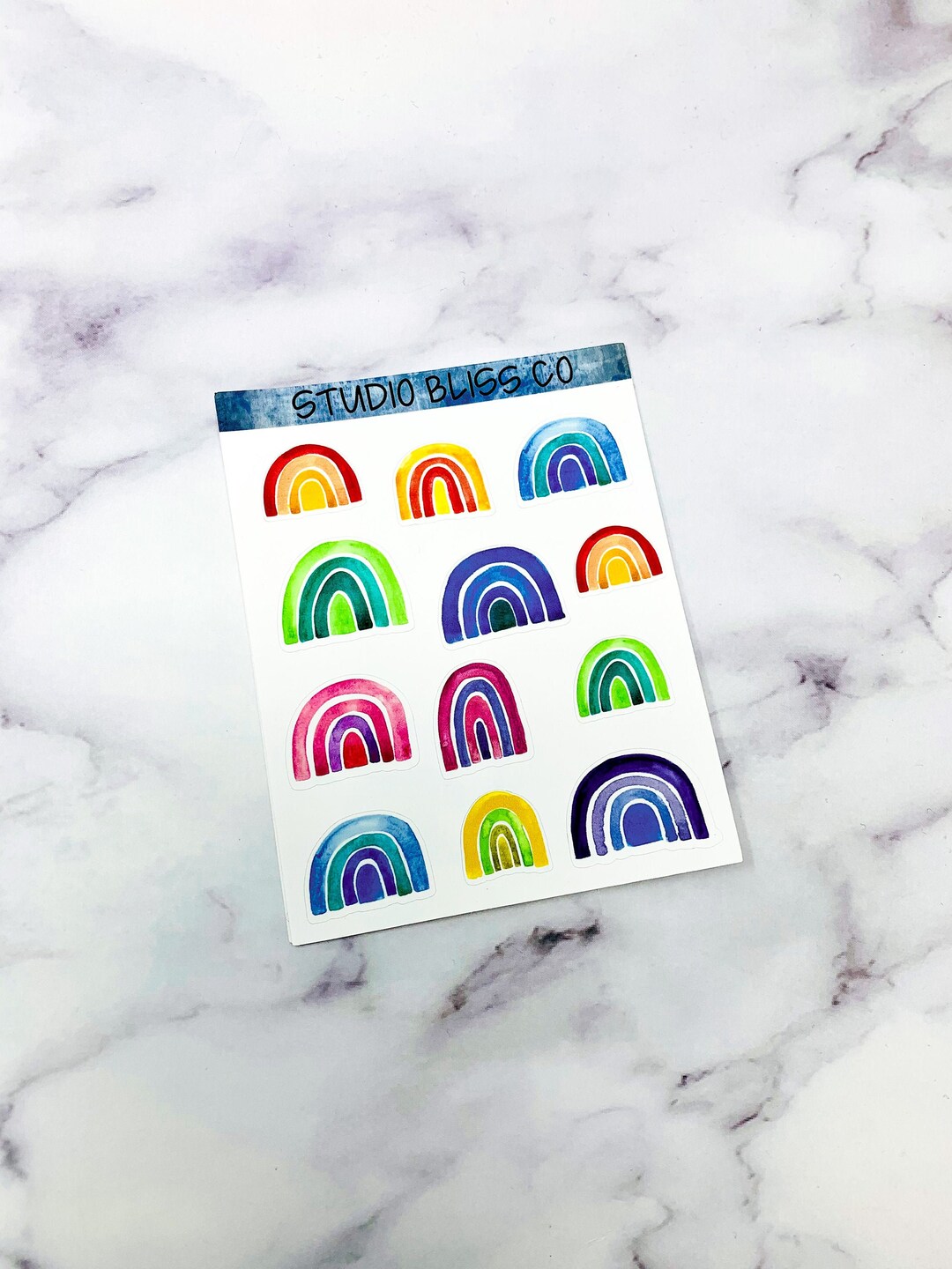 Colorful Rainbow Sticker Sheet - Etsy