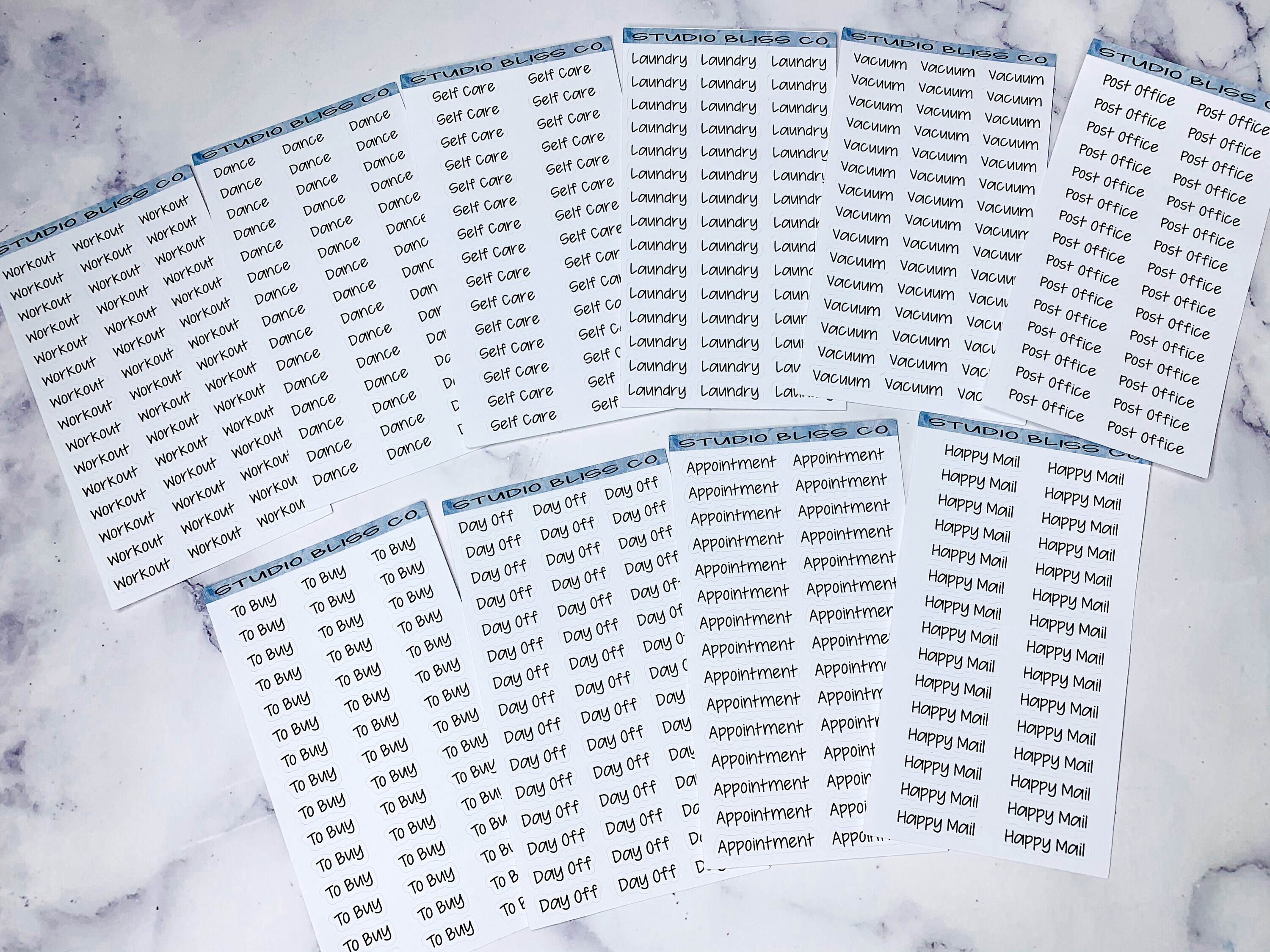 Planner Stickers Mini Scripts Jen Plans Handwritten Font - Etsy