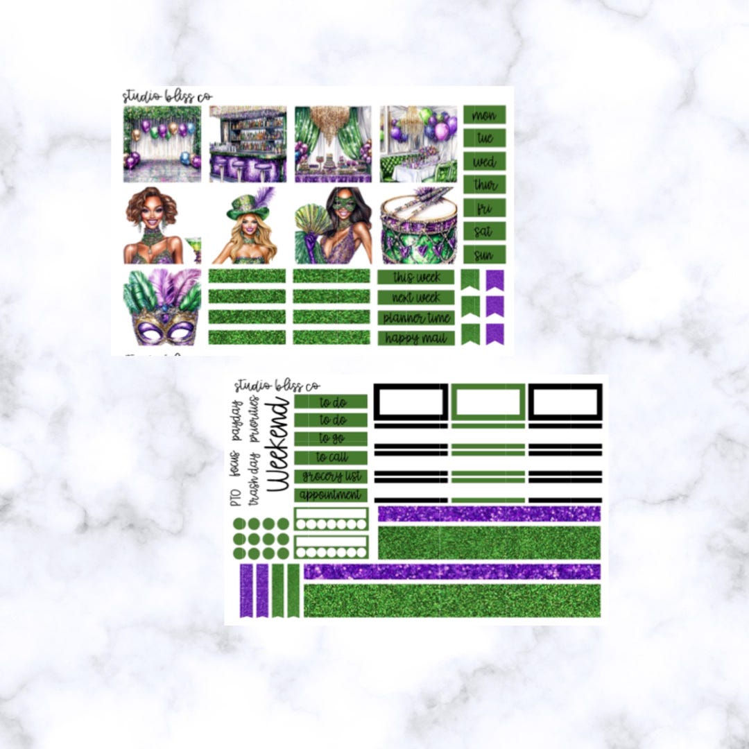 Planner Stickers, Hobonichi Cousin Sticker Kit, Weekly Sticker Kit ...