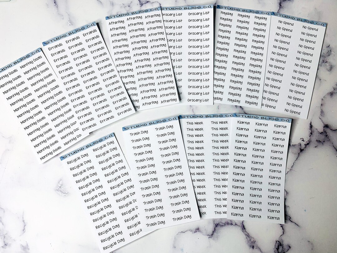 Planner Stickers | Mini Scripts | Jen Plans Handwritten Font - Etsy