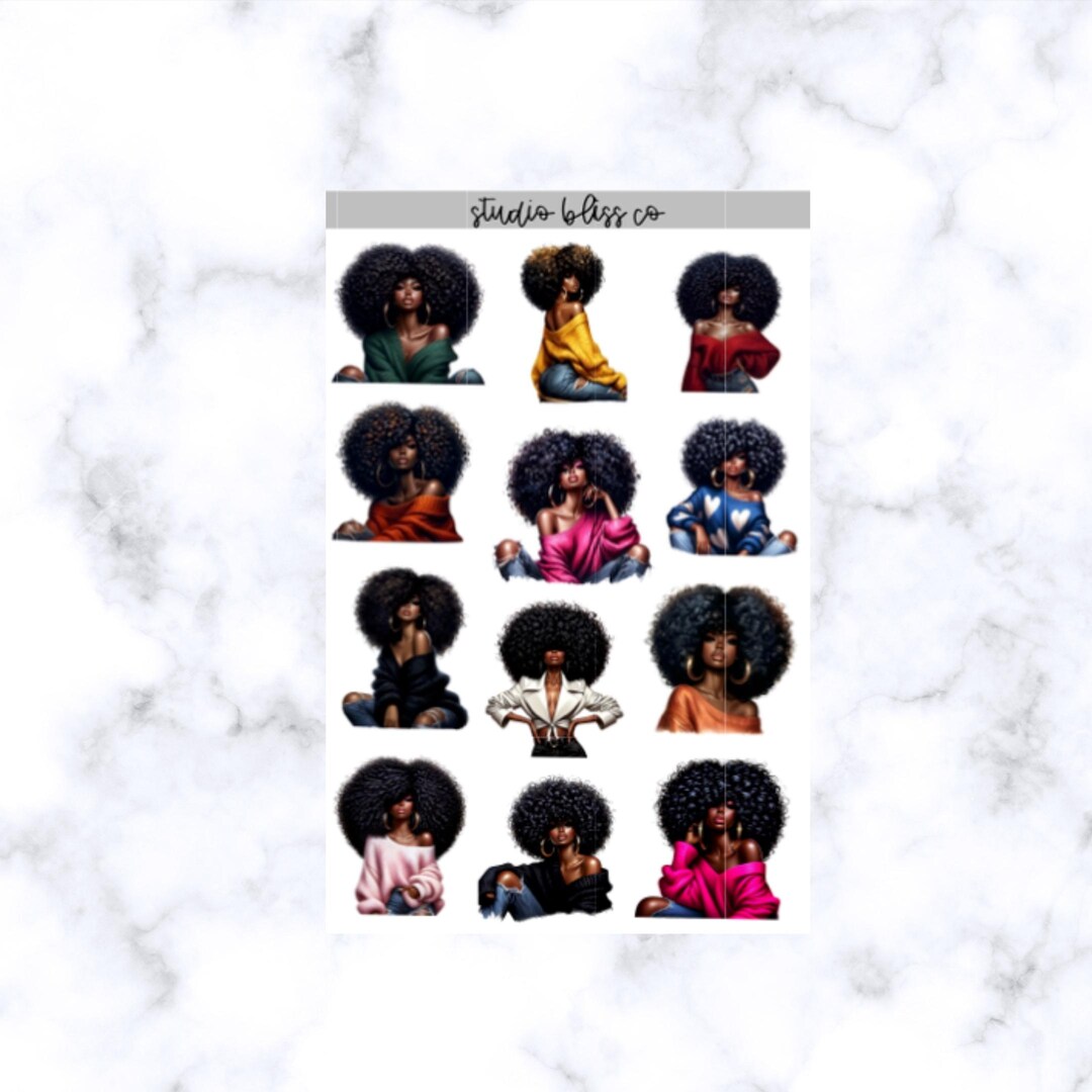 Planner Stickers | Journaling Stickers | Afro Vibe Assortment - Etsy