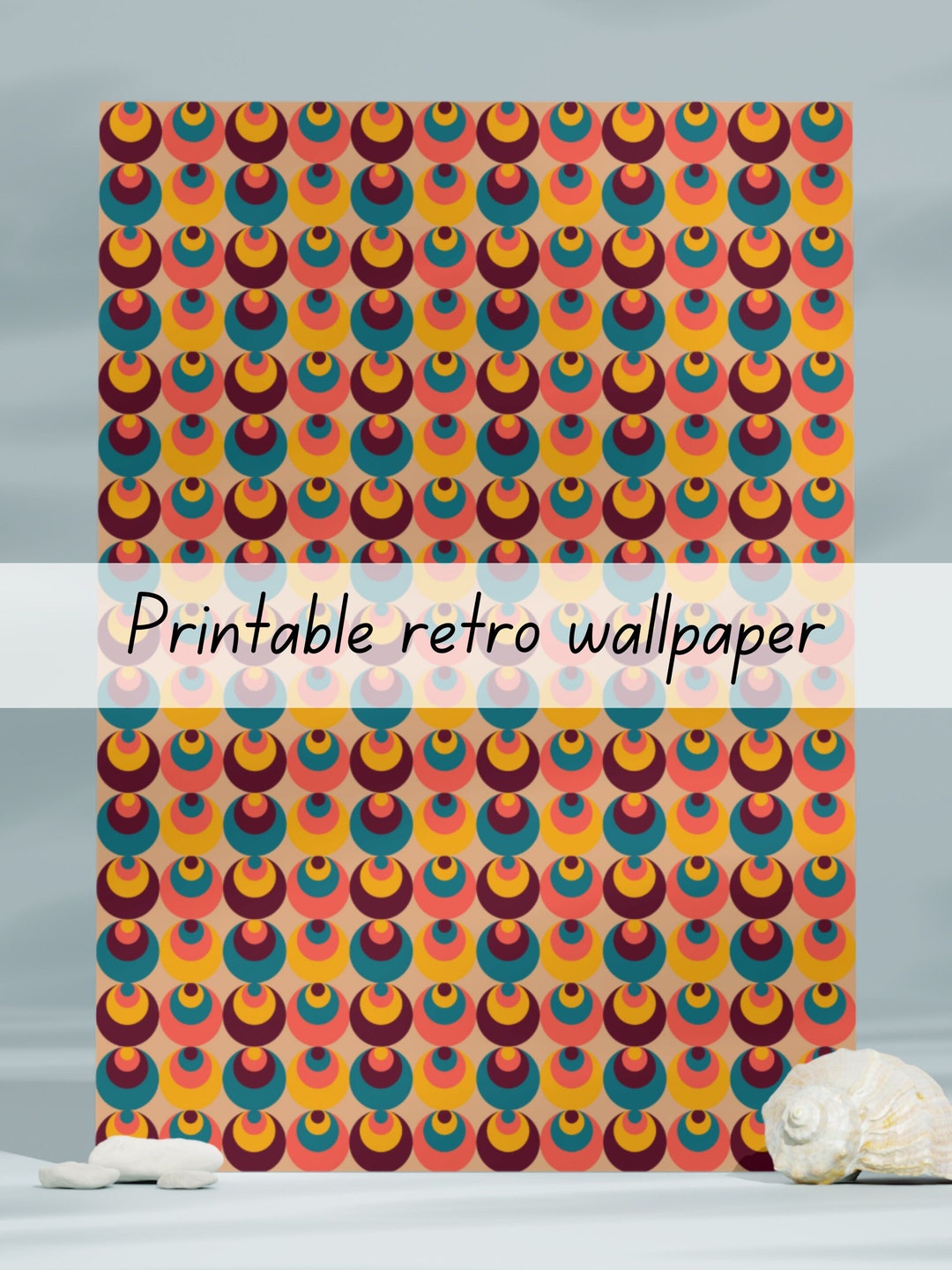 Retro Vintage Dollhouse Wallpaper 1-6 & 1-12 Scale Printable Download ...