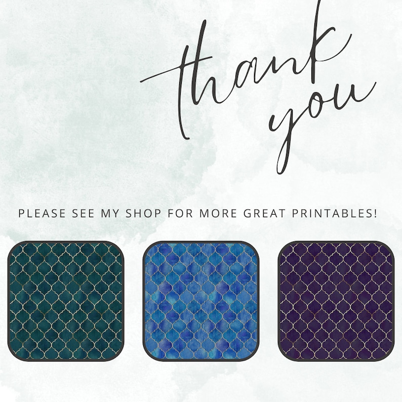 Blue and Gold Dollhouse Wallpaper Middle Eastern Moroccan Design 1:6 ...