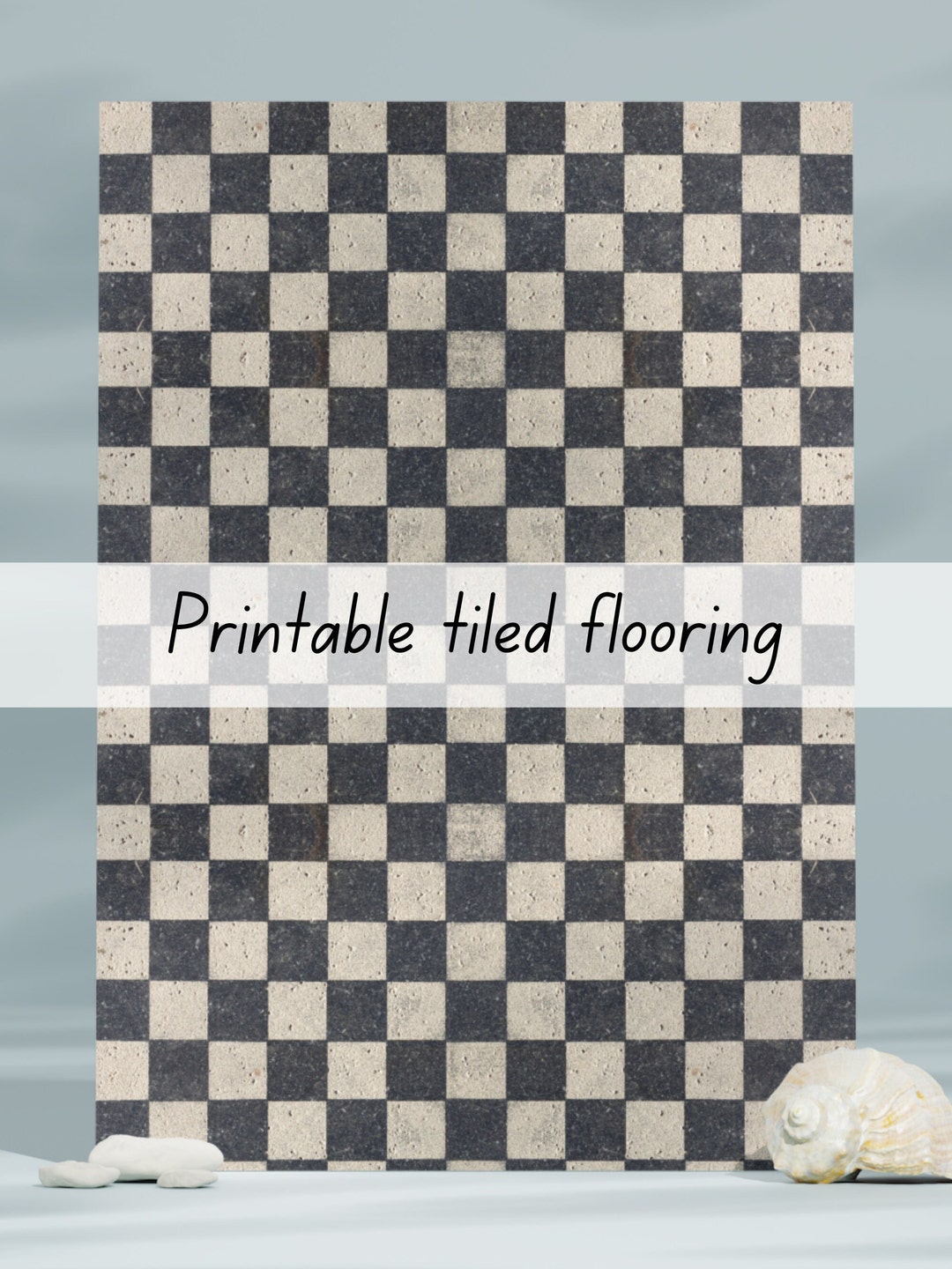Tiled Dollhouse Flooring Kitchen Bathroom Black White Beige 1-6 & 1-12 ...