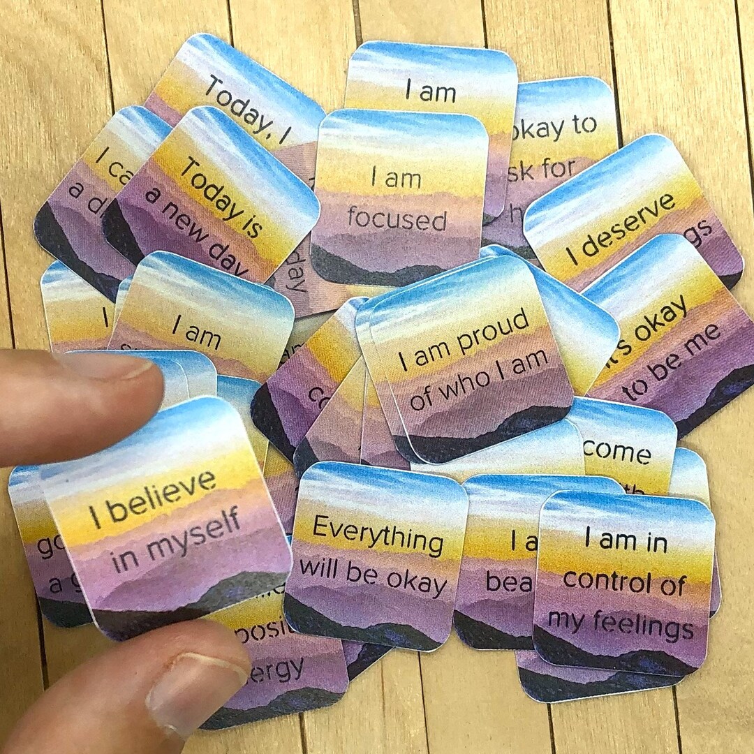 Mini Affirmation Cards - 48 Designs, Dollhouse Printable - 1:6 Scale - Etsy
