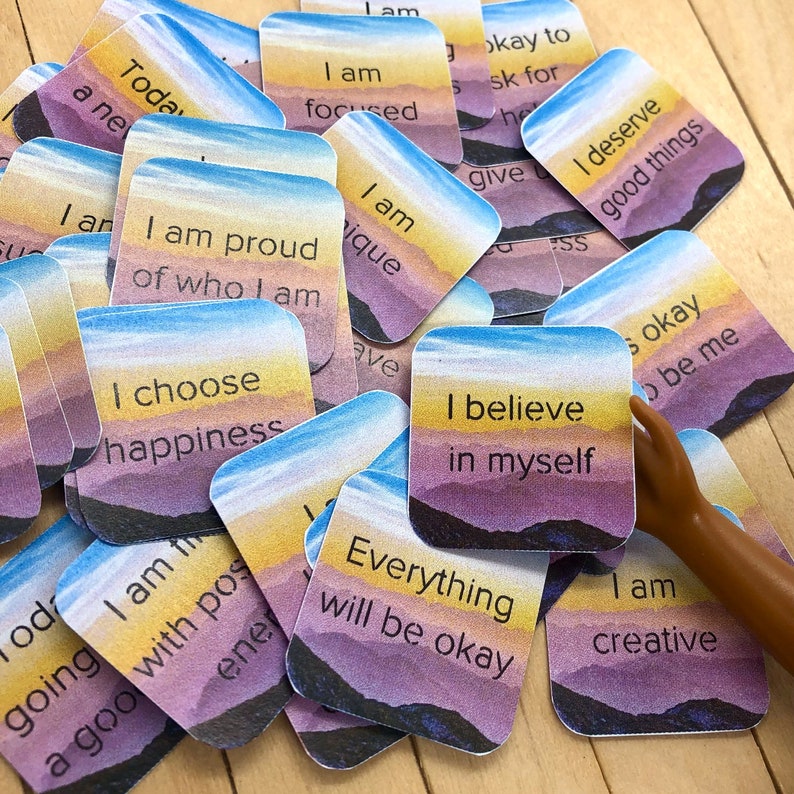 Mini Affirmation Cards - 48 Designs, Dollhouse Printable - 1:6 Scale - Etsy