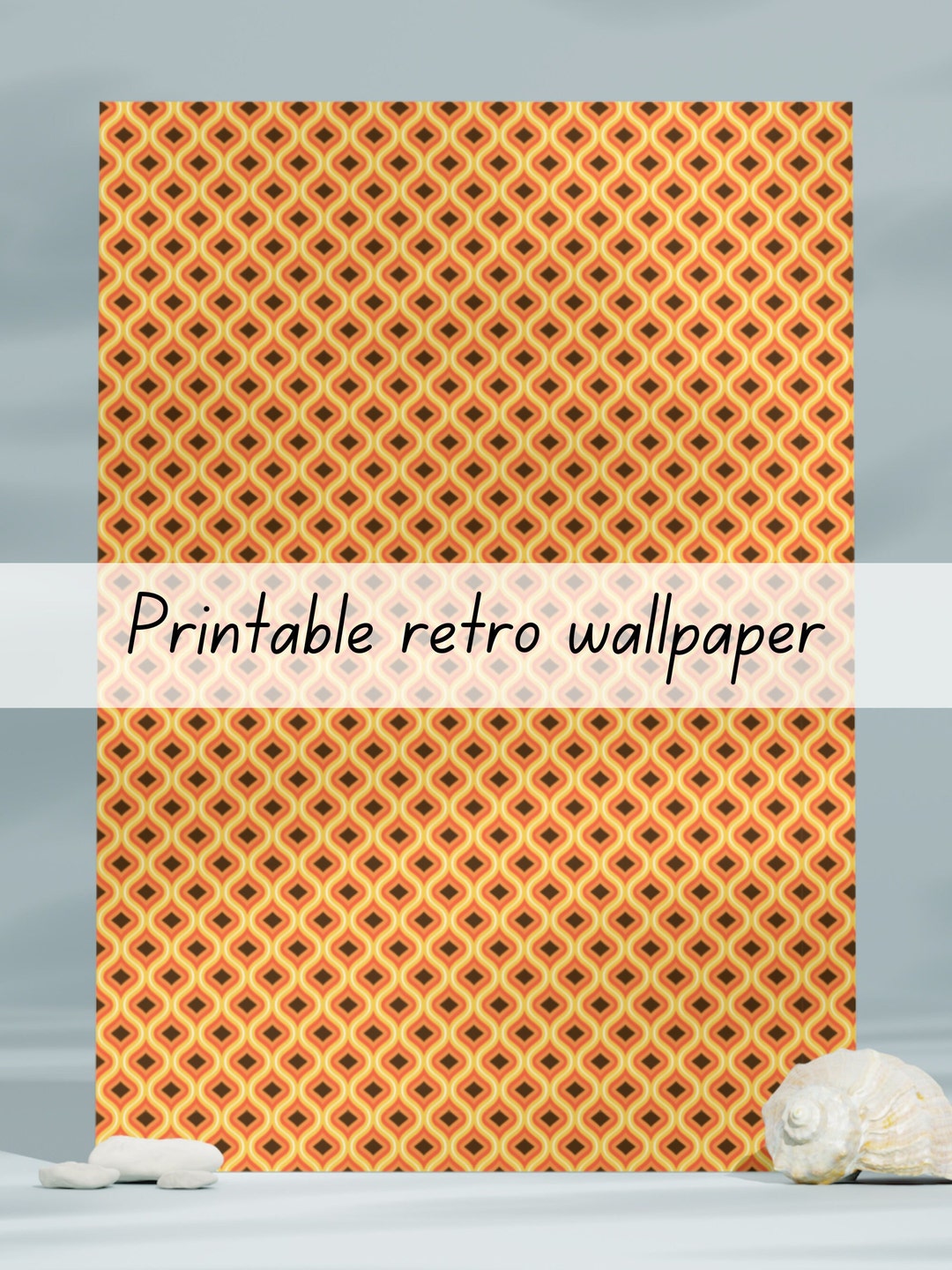 Retro Vintage Dollhouse Wallpaper 1-6 & 1-12 Scale Printable Download ...