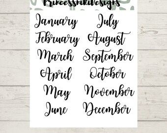 12 Month Stickers | Etsy
