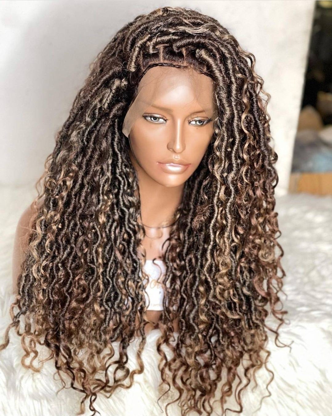 Front Lace Faux Locs Wigdreadlocks Wig Full Lace Wig Goddess Locs Soft Dreads Crochet Faux Locs