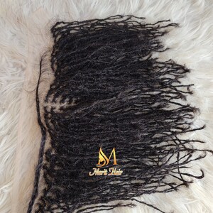 8 Inches Human Hair Sister Locks Frontal.0.2cm Front Lace Small Loc ...