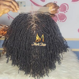 10 Inches Human Hair Sister Locks Topper.clip on .full Density 6*6 Lace ...