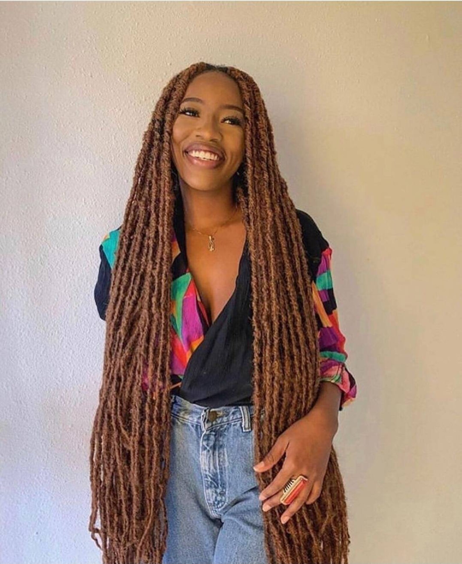 Front Lace Faux Locs Wigdreadlocks Wig Full Lace Wig Goddess | Etsy