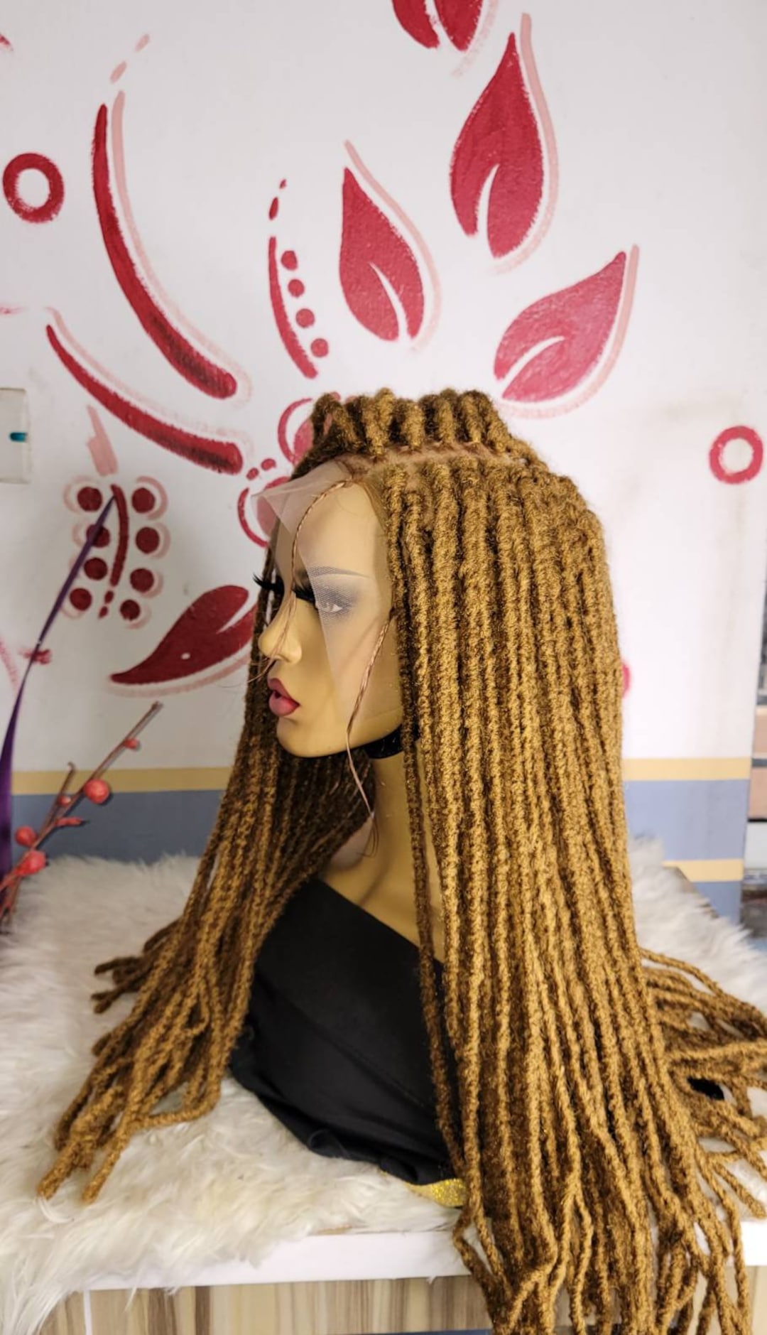 Full Lace Faux Locs Wig,dreadlocks Wig Full Lace Wig Goddess Locs Soft ...