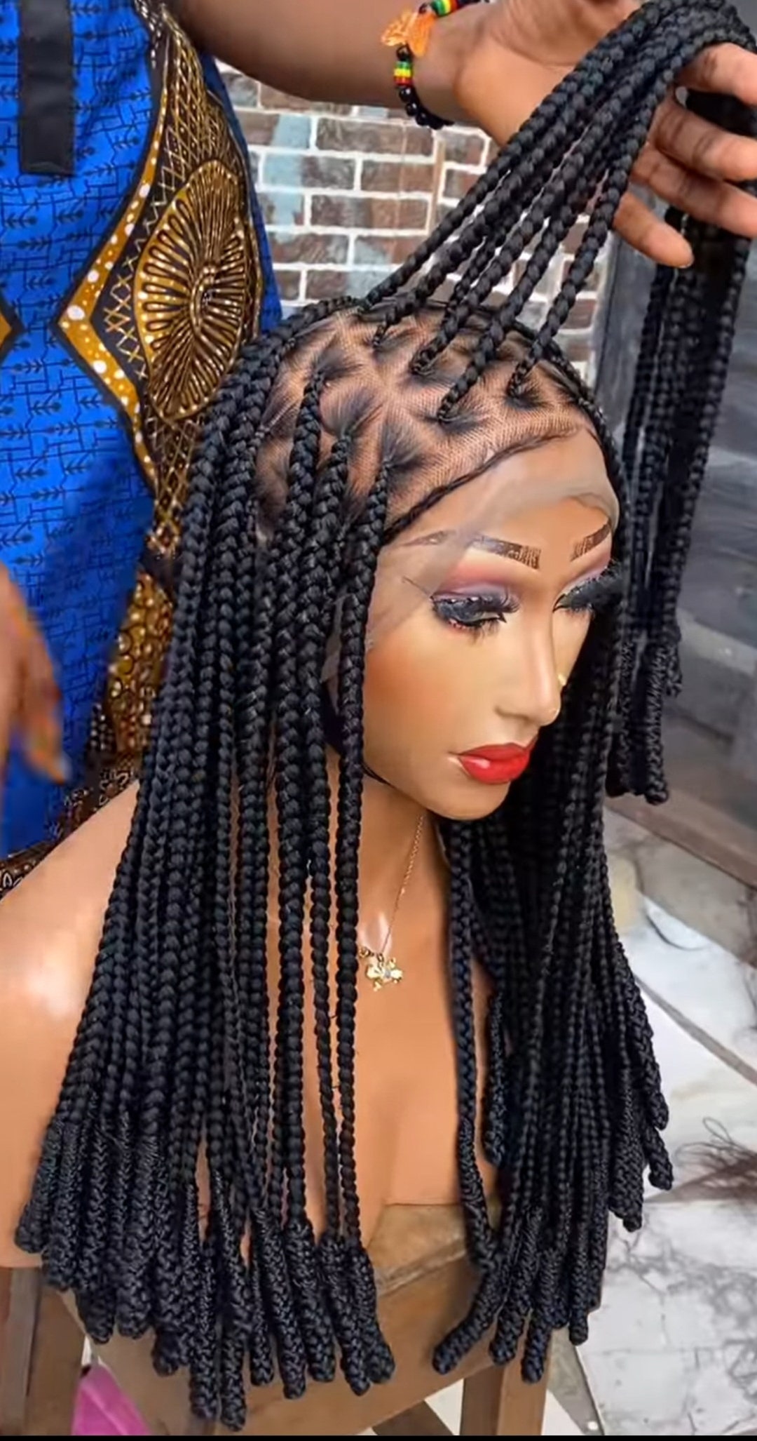 Full Lace Box Braided Wig,box Braided Wig ,lace Front Wig,full Lace Wig ...