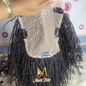 10 Inches Human Hair Sister Locks Topper.clip on .full Density 6*6 Lace ...