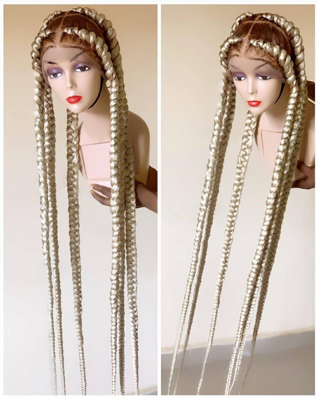 Braided Wigcornrow Wig Box Braided Wig Full Lace Wig - Etsy