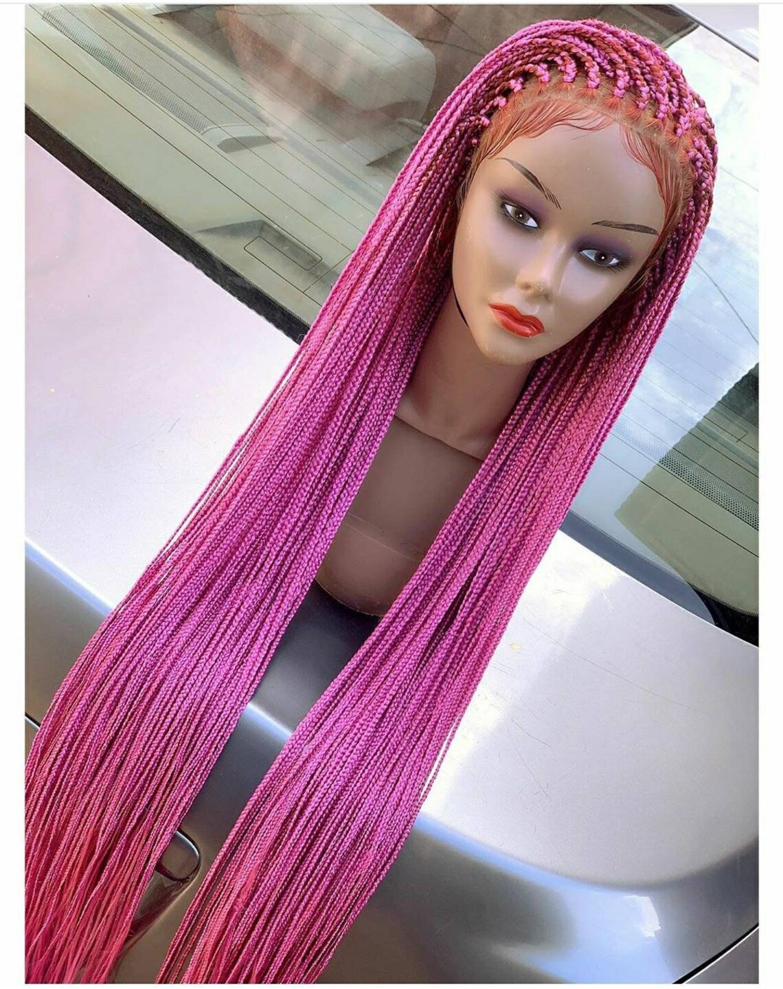 Braided Wigbox Braided Wig Lace Front Wigfull Lace Wig Etsy