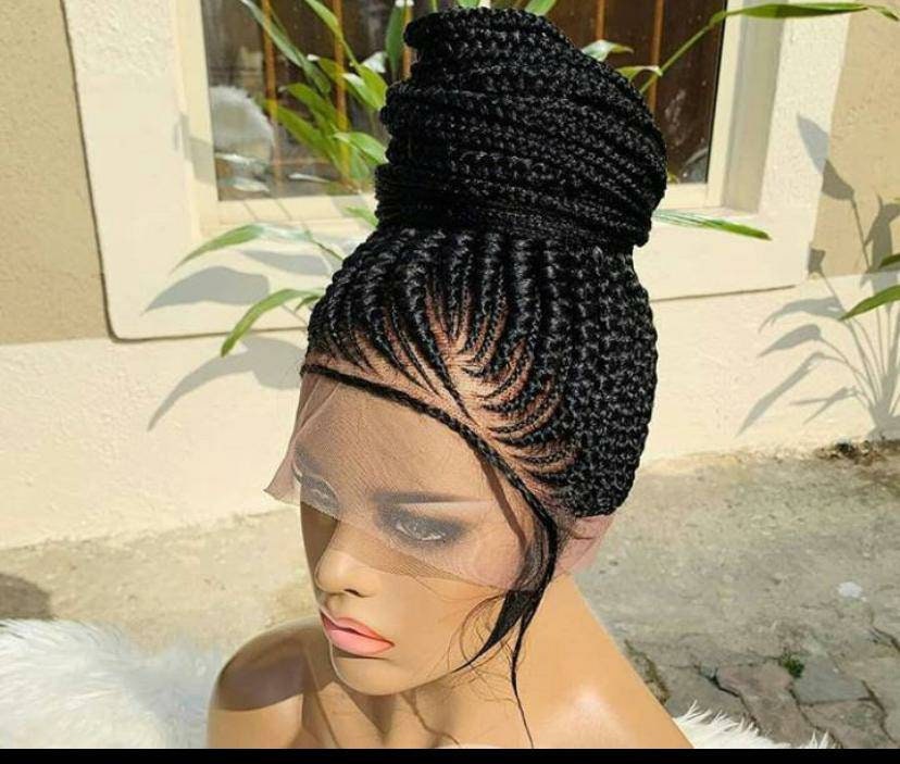 Braided Wig,cornrow Wig Box Braided Wig Ombre Wigs Passion Twists Wig ...