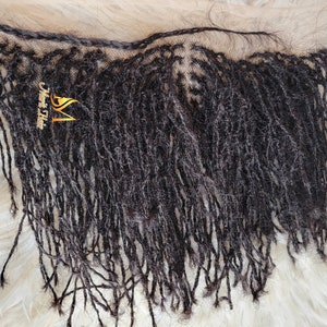 8 Inches Human Hair Sister Locks Frontal.0.2cm Front Lace Small Loc ...