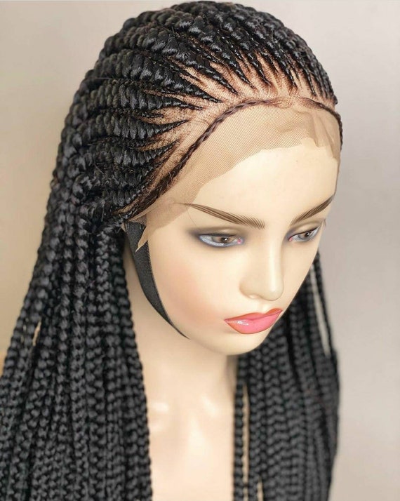 Braided Wigcornrow Wig Box Braided Wig Ombre Wigs Passion | Etsy