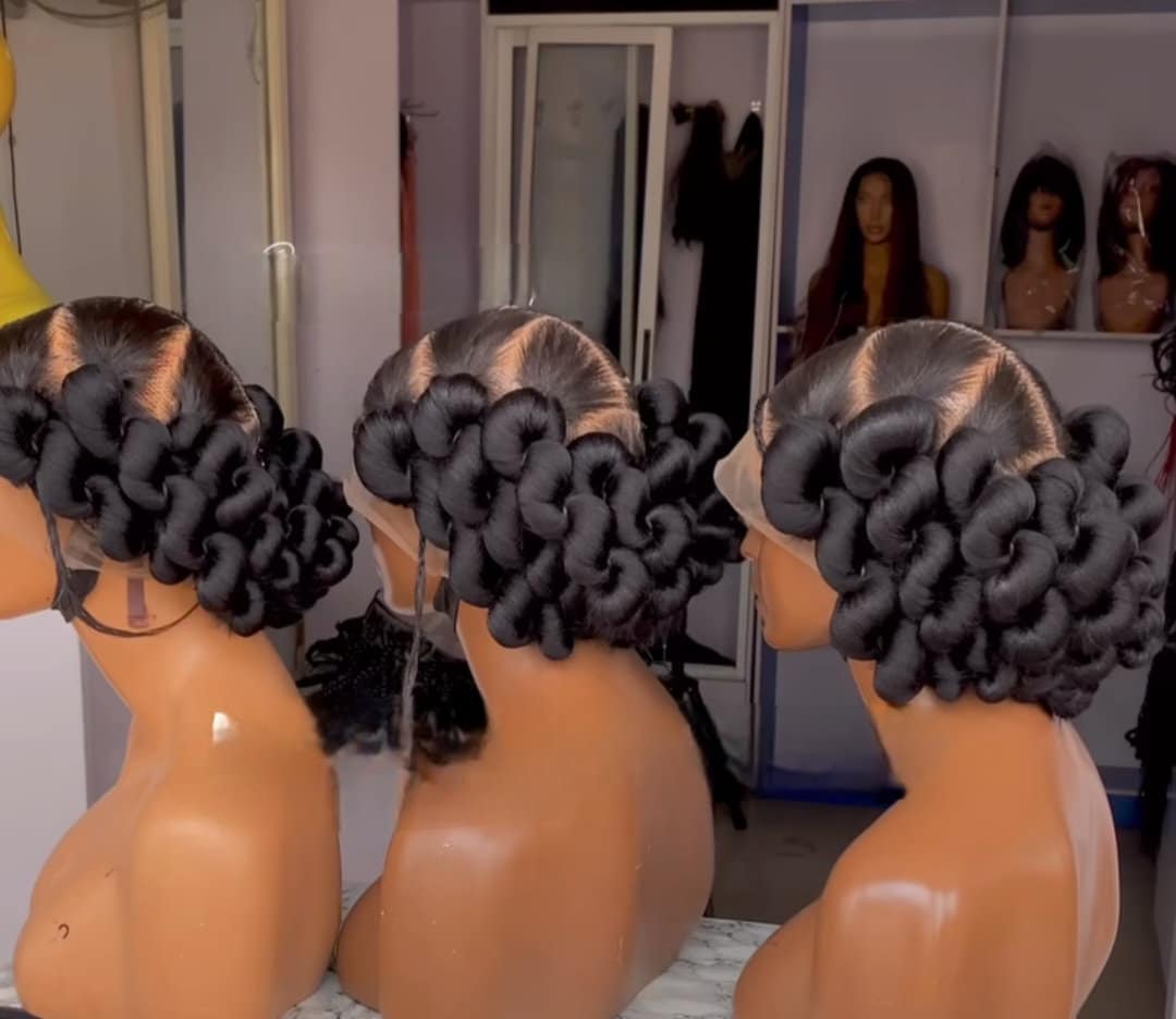 Fulllace Spiral Curl Braided Wig Lace Front Wig Cornrow Wig Faux Locs